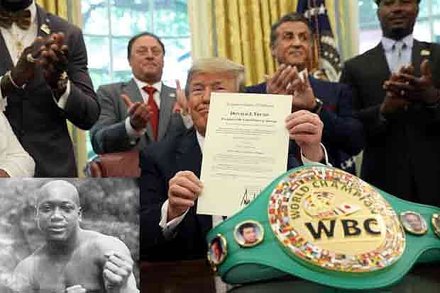 US President Donald Trump pardons late black boxing champion Jack Johnson