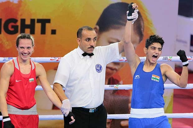 Sonia enters quarterfinals, Saweety bows out in women's world boxing