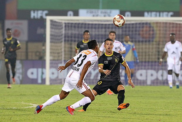 NorthEast pips Hyderabad to go on top Of ISL Table