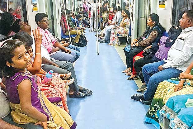 Metro Rail footfall touches 1.03 lakh