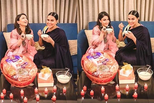 Neha Dhupia, Soha Ali Khan share a Diwali feast