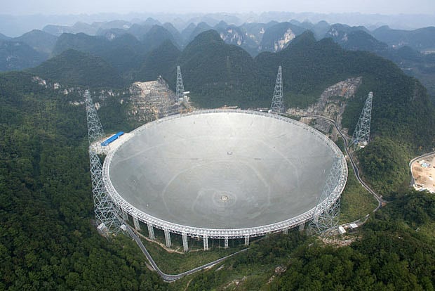 China's giant telescope picks up signals from deep space