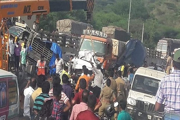 4 killed, several injured in multiple vehicle collision in Dharmapuri