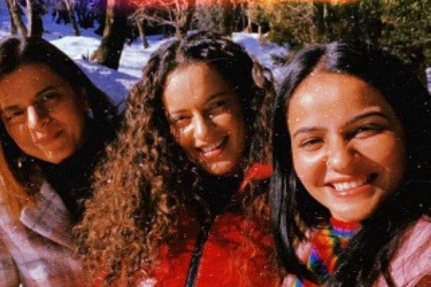 Kangana Ranaut goes hiking with family