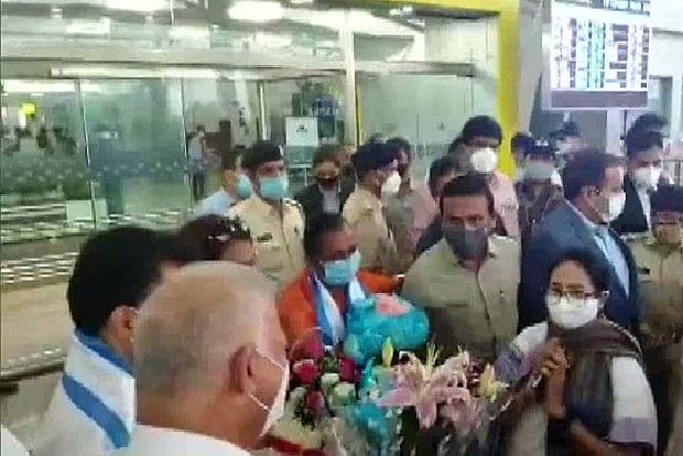 Mamata Banerjee arrives in Goa for two-day visit