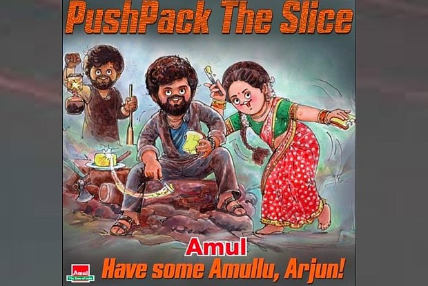 Amul features 'Pushpa' in topical cartoon, wins Allu Arjun's heart