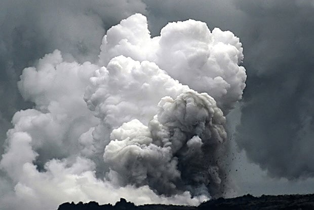 Woman injured in explosion