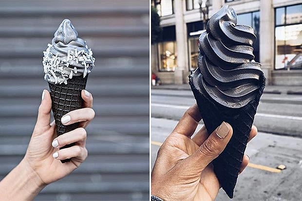 Gothic charcoal ice cream takes social media by storm