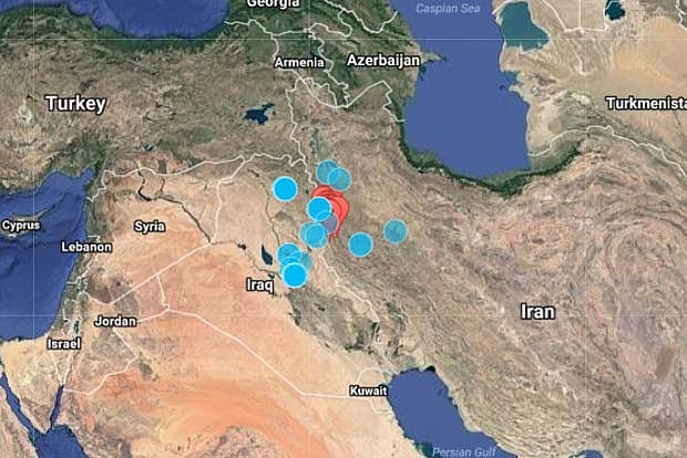 Strong earthquake hits Iraq and Iran, killing more than 130