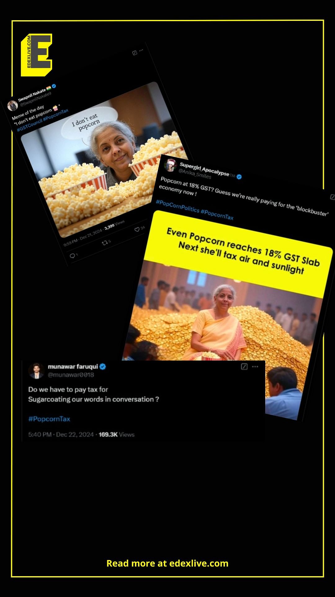 WHAT: 18% GST on caramel popcorn sparks meme fest on X platform