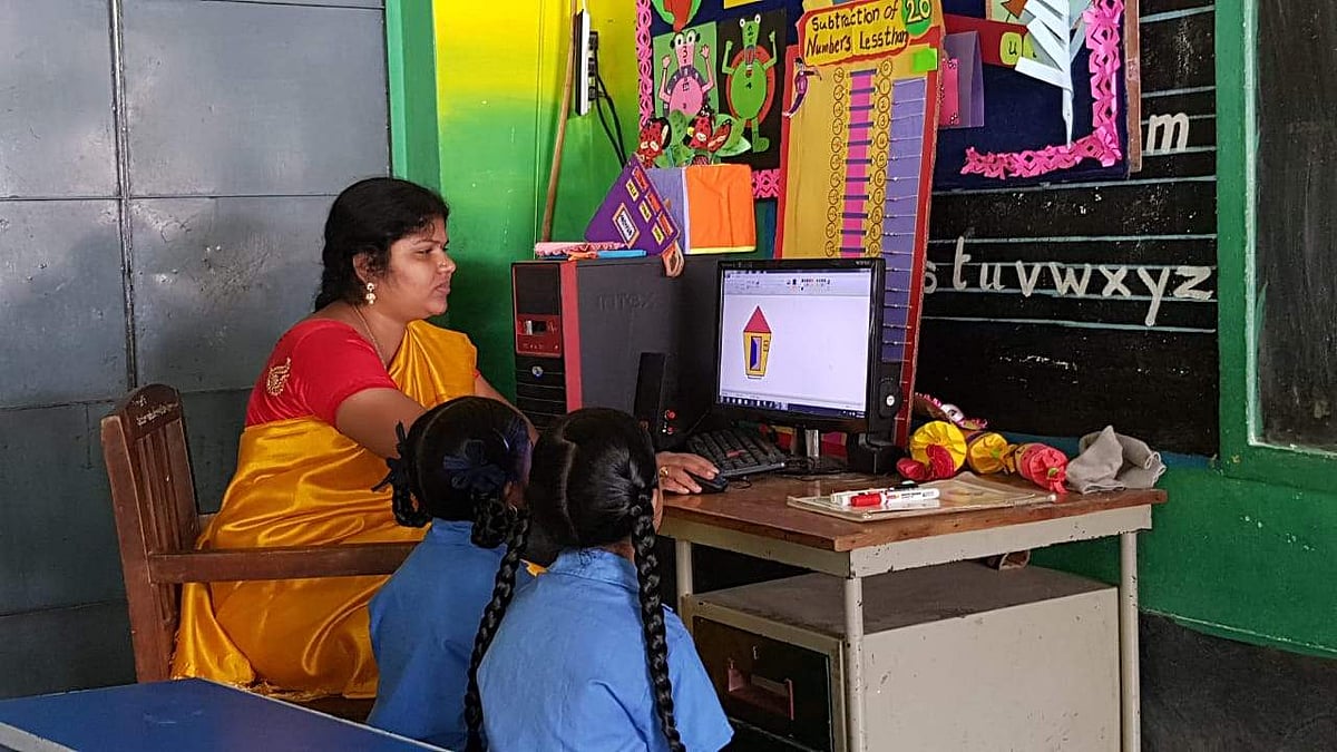 Manga Rani from Rajahmundry makes videos for her class so that learning ...