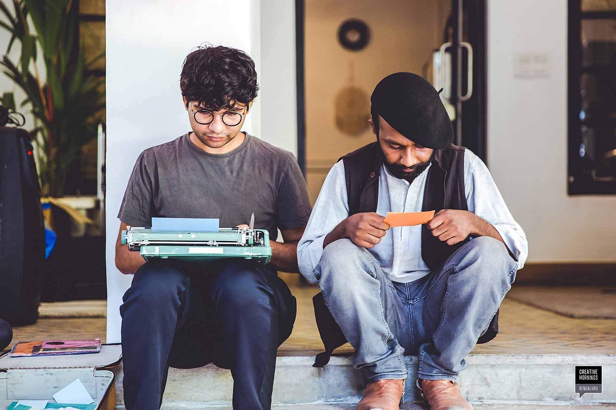 On weekends, this typewriter guy and his friends write poems for ...