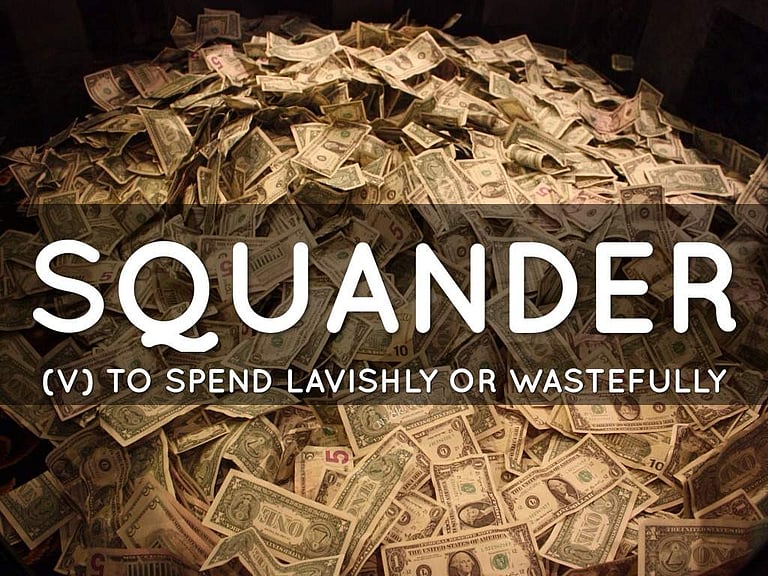 Understanding the use of squander, hype and chutzpah
