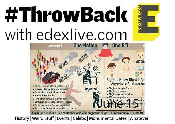 #ThrowbackToday: If information is the lock, RTI, passed 16 years ago ...