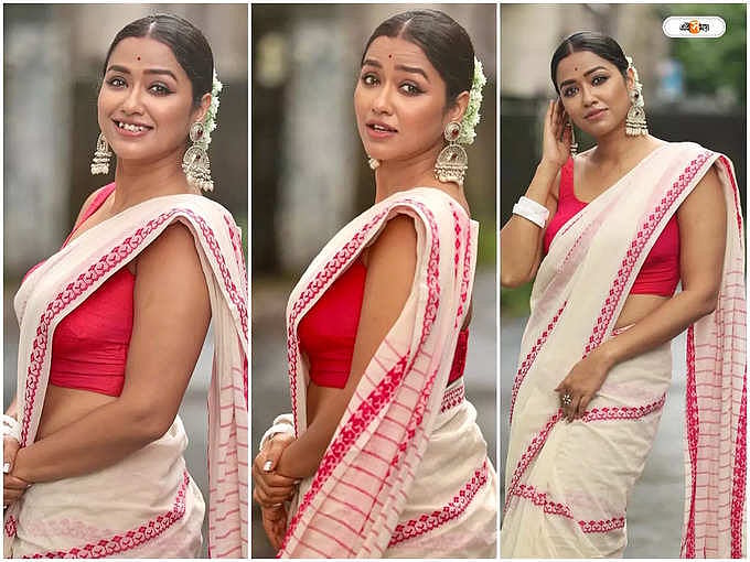 Sohini Sarkar Saree Look : বৃষ্টিভেজা দিনে শাড়িতে অপরূপা সোহিনী ...