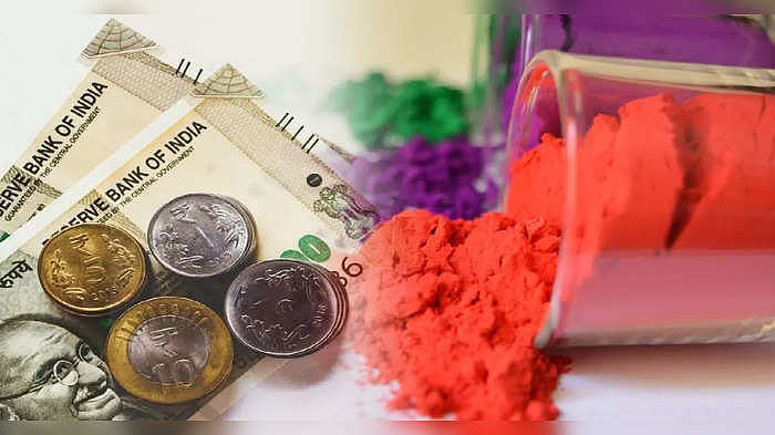 Color Note | Holi Color On Indian Note How To Change Color Currency ...