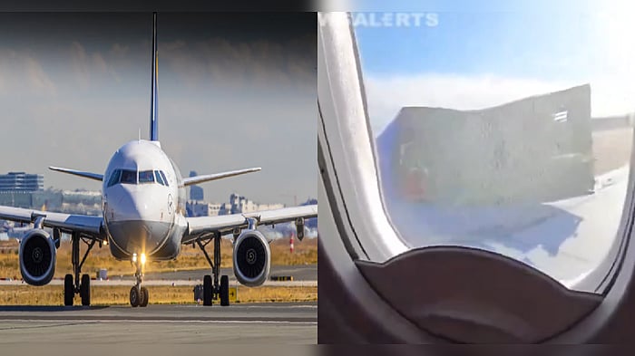 Viral Video,মাঝ আকাশে ভেঙে পড়ল বিমানের ইঞ্জিন! তারপর যা হল... ভয় ...