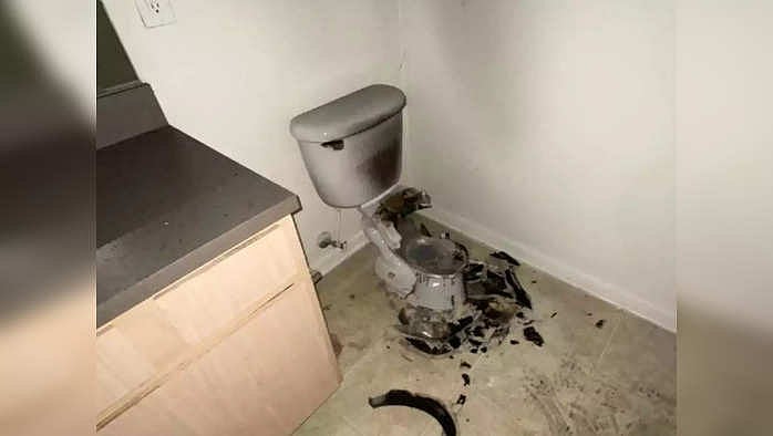 এও সম্ভব! বাজ পড়ে ধ্বংস হল কমোড - viral lighting bolt explode home ...