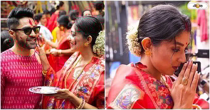 Devlina Kumar : স্বামীকে রোমান্টিক কায়দায় সিঁদুরে রাঙালেন দেবলীনা ...