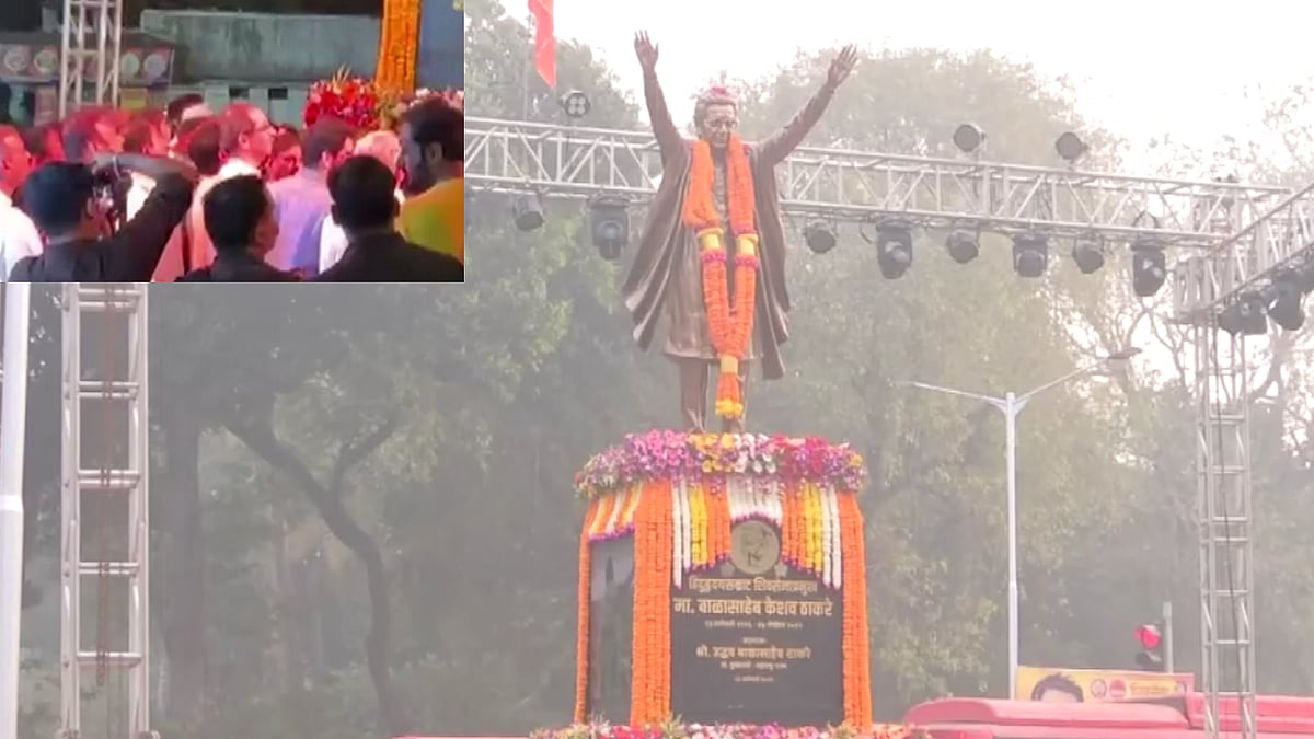 Uddhav Thackeray paid tribute to Balasaheb's statue