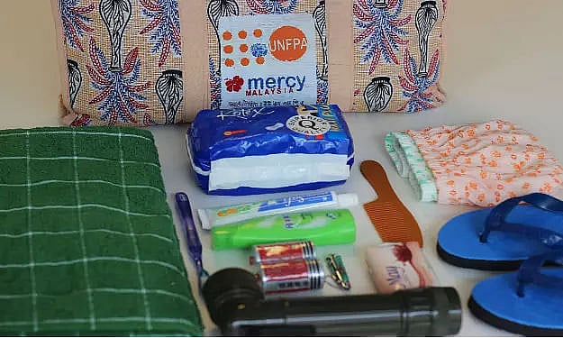 Dignity Kits handed over to Deputy Commandant Anil Kumar Chauhan by NDRF