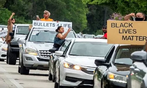 Florida 'funeral procession' of 300 cars mourns Floyd's death