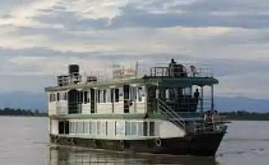 Luxury boat Nakshatra sinks at Guijan Ghat in Dibru River sank