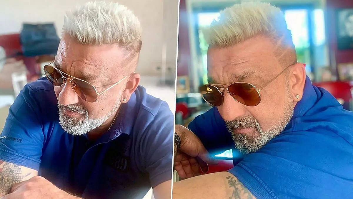 Sanjay Dutt flaunts platinum blonde hairdo