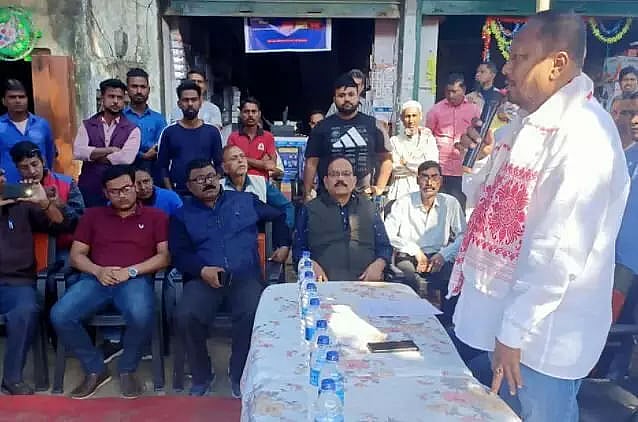 Sootea MLA Padma Hazarika lays foundation stone of road