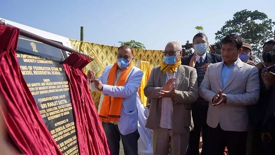 Minister Ranjit Dutta laid foundation stone of model residential school