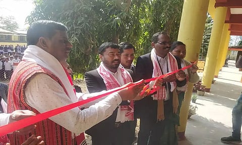 Minister Rameswar Teli inaugurated Janata High School building in ...