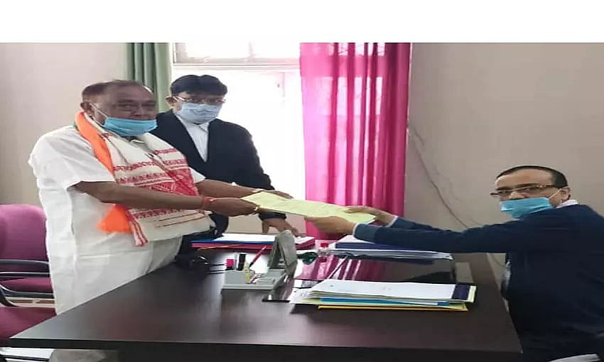 Minister Ranjit Dutta, Ripun Bora file nomination papers in Biswanath ...