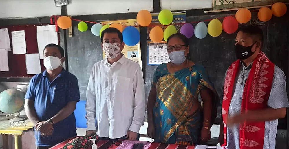 BTC MCLA Sanjoy Swargiary visits Harisinga H S School