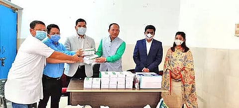 Forest Minister Mama Natung and MLA Tapuk Taku donated Oxygen concentrators