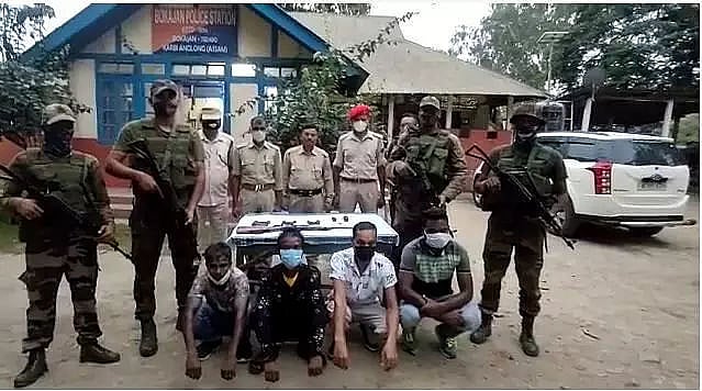 Four Held With Arms at Bokajan of Assam