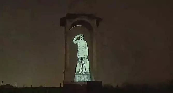 PM Narendra Modi unveils hologram statue of Netaji at India Gate