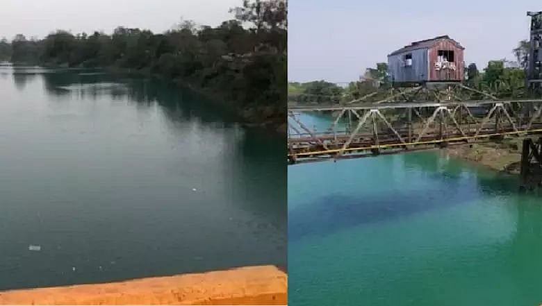 Assam: Dikhow River In Sivasagar Changes Colour From Blue To Green ...
