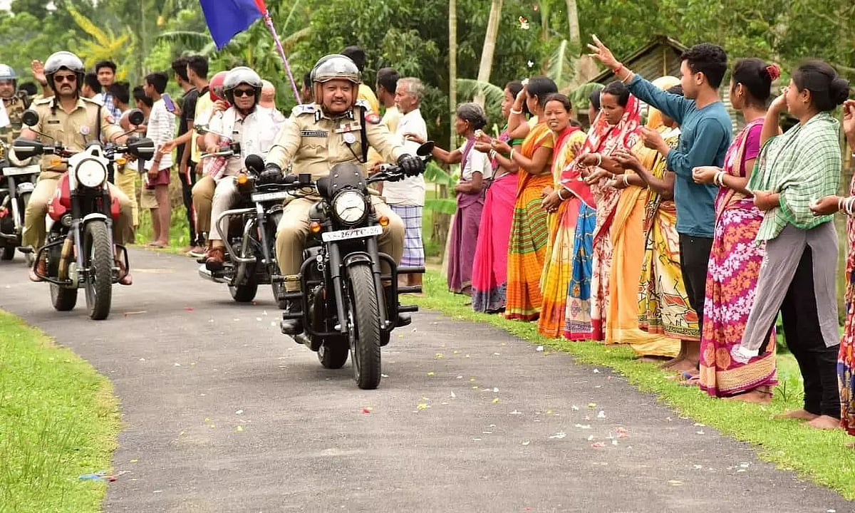 Assam Police Holds Bike Rally To Celebrate The Winning Of President's ...