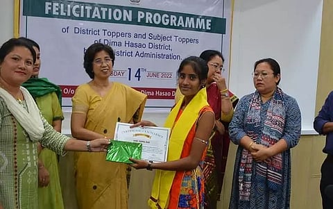 DC Nazreen Ahmed felicitates meritorious students of Dima Hasao