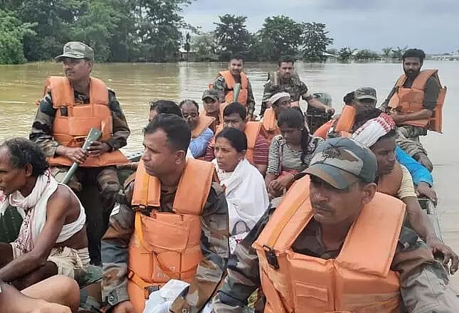 Rescue operations by Indian Army in Tezpur