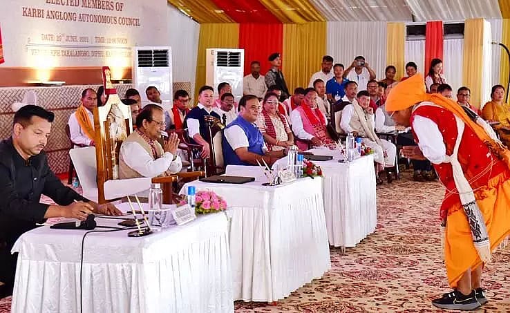 Newly-elected KAAC members take oath at Taralangshu in Diphu