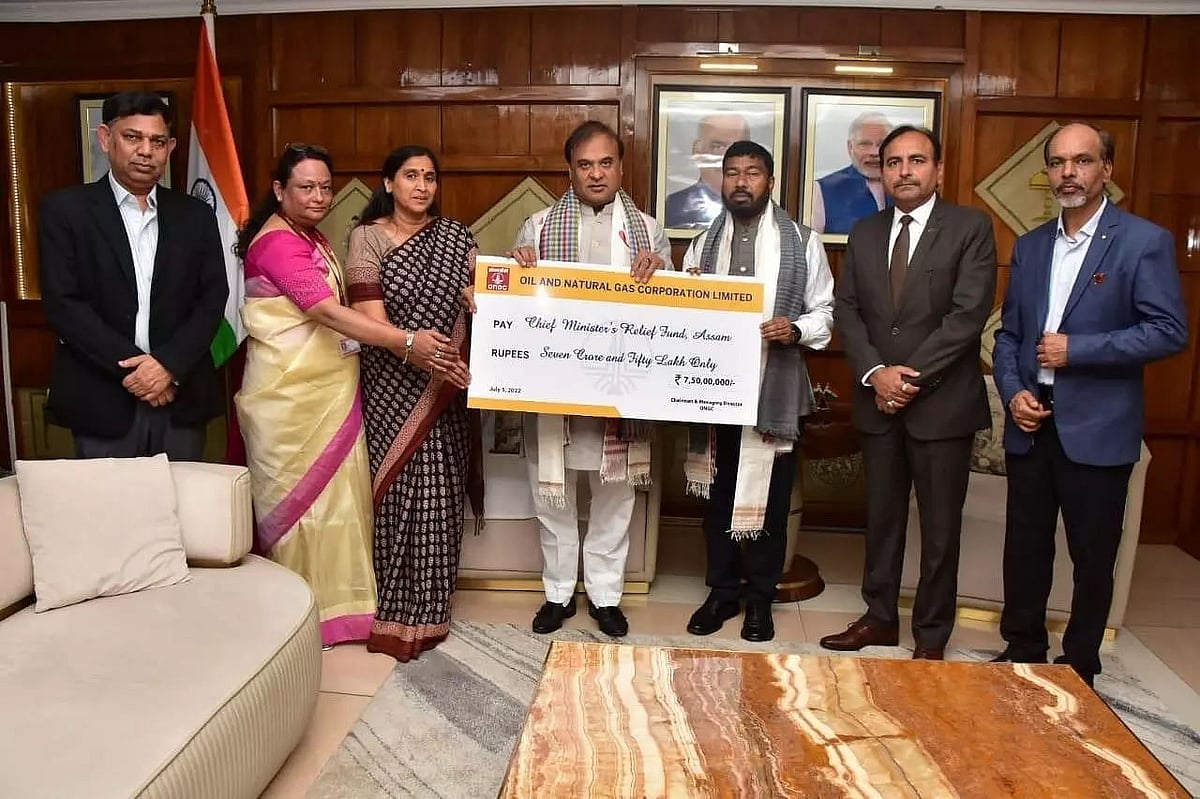 Assam Floods: ONGC contributes Rs 7.5 crore to CM's Relief Fund