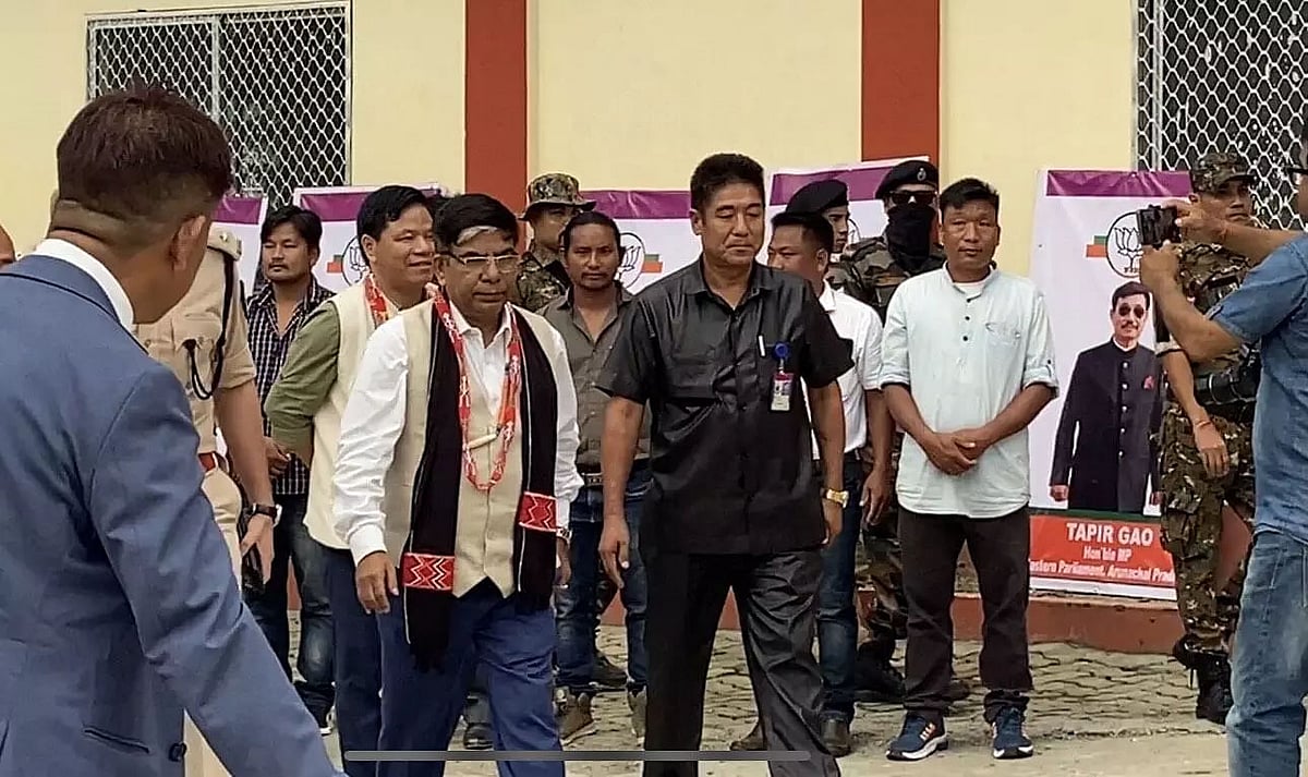 Union Minister Dr Subhas Sarkar reviewing schemes in Longding district