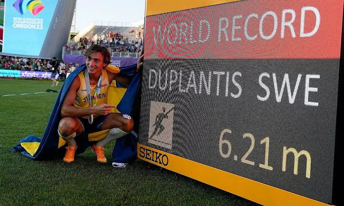 Duplantis shatters men's pole vault world record at World Athletics