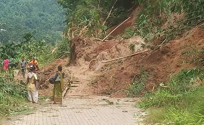 Connecting road between Boko and Lumpi closed due to landslide