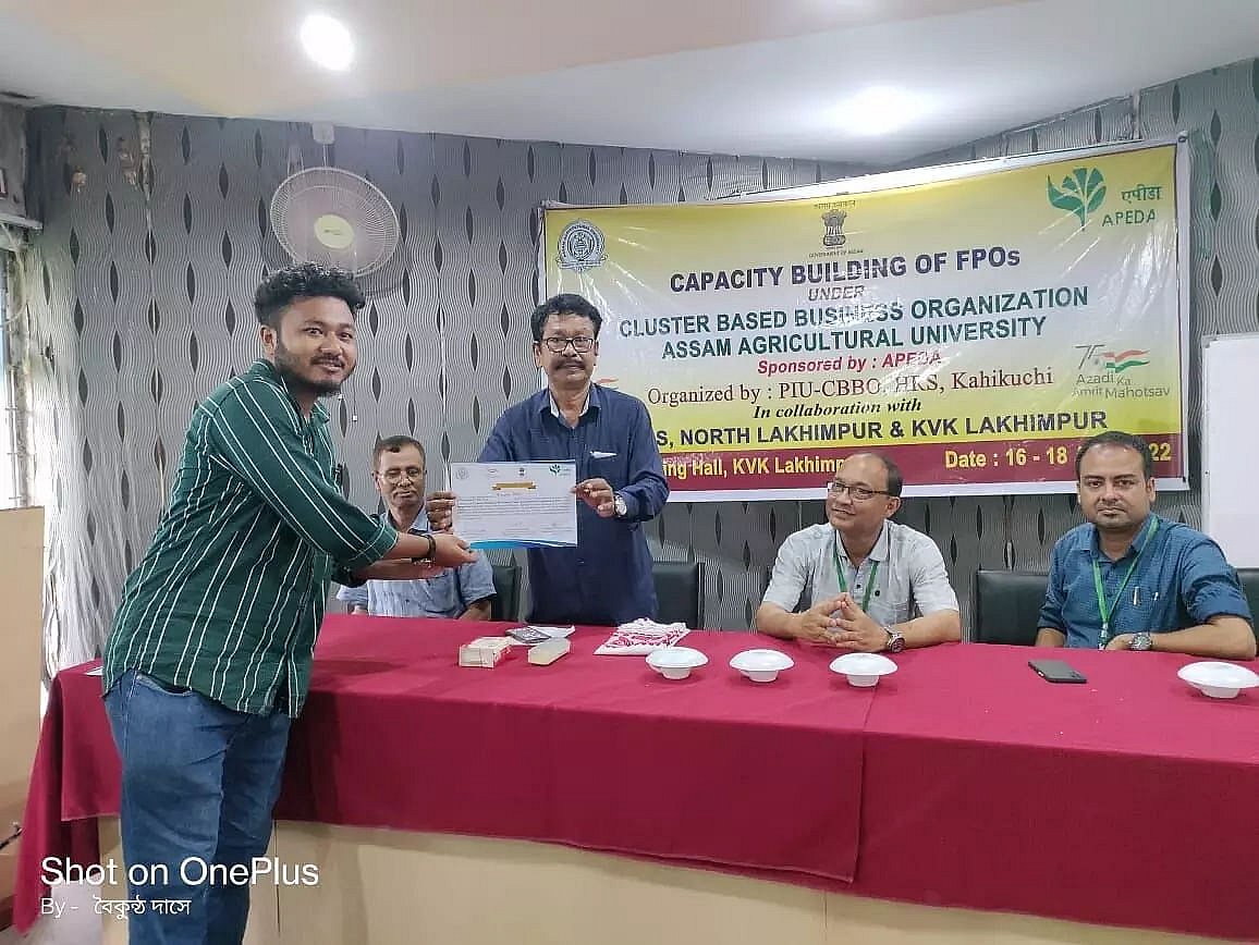 Capacity-building programme for FPCs organized in Lakhimpur