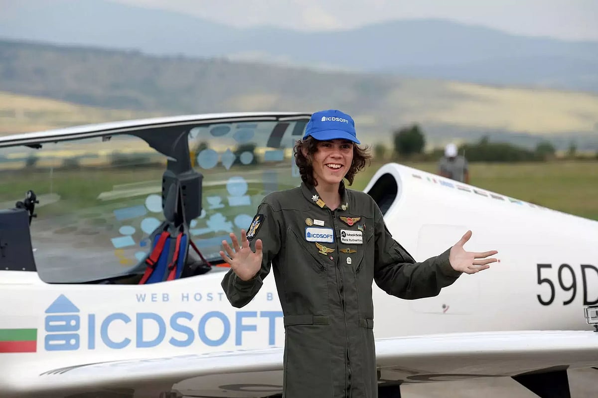 17-year-old Mack Rutherford becomes youngest pilot to fly solo around world