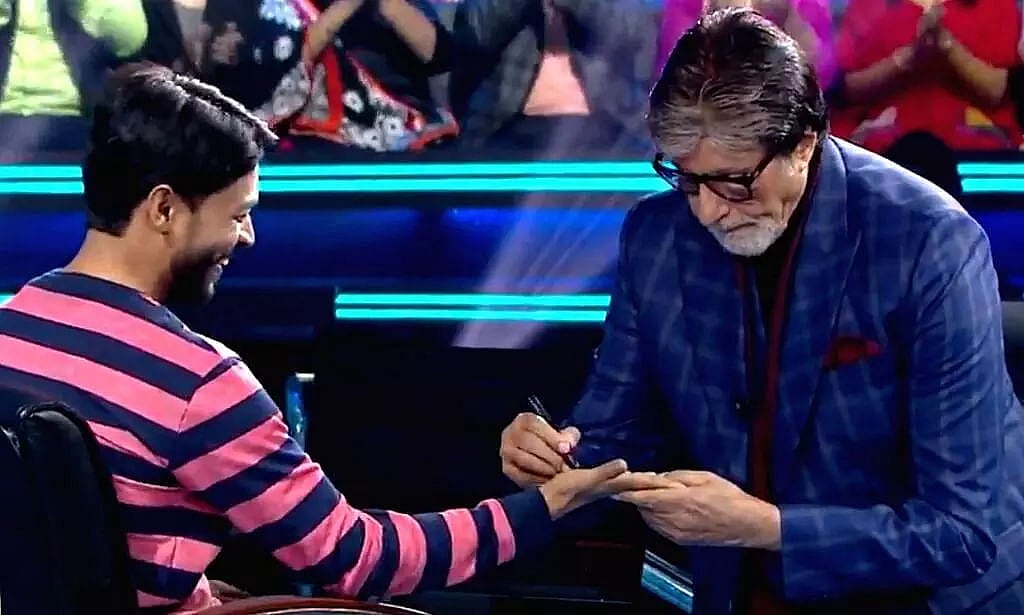 Big B Autographs 'KBC 14' Contestant's Hand Out Of Apprehension