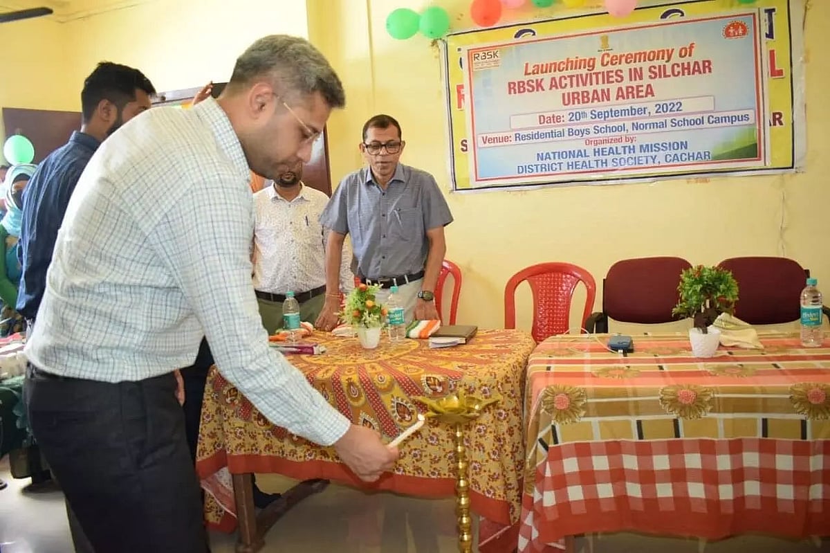 Cachar DC Rohan Kumar Jha inaugurates RBSK under NHM in Silchar