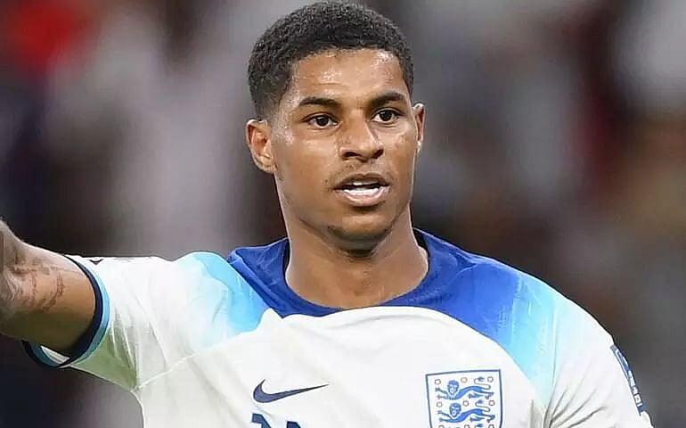 England striker Marcus Rashford explains special goal dedication in ...